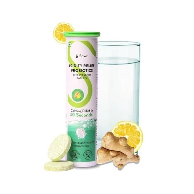 SOVA HEALTH ACIDITY Relief Probiotics Effervescent Calming Relief (15 ...