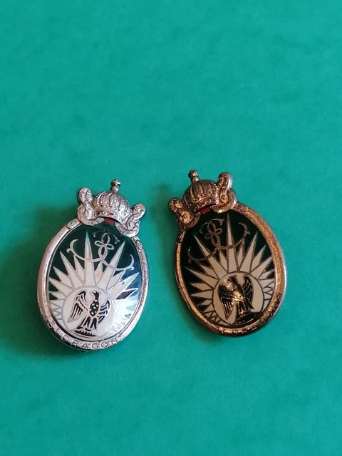 LOT INSIGNE ARGENTÉ Et Doré Militaire 13e RDP dragon parachutiste ...