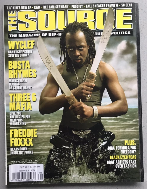 THE SOURCE MAGAZINE August 2000 #131 Wyclef Busta Rhymes Black Eyed ...