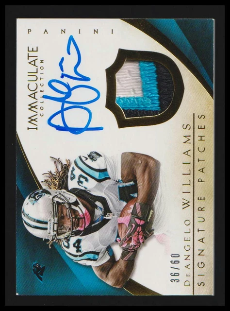 2014 PANINI IMMACULÉE Collection #DW DeAngelo Williams patchs signature ...