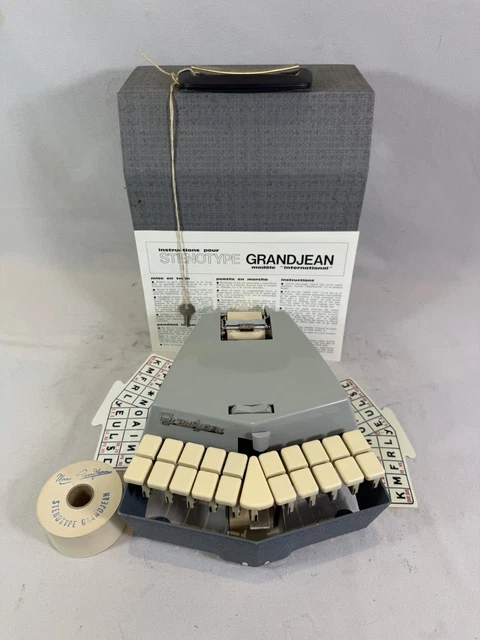 MACHINE À STÉNOTYPER Grandjean Modèle International - État Neuf EUR 179 ...