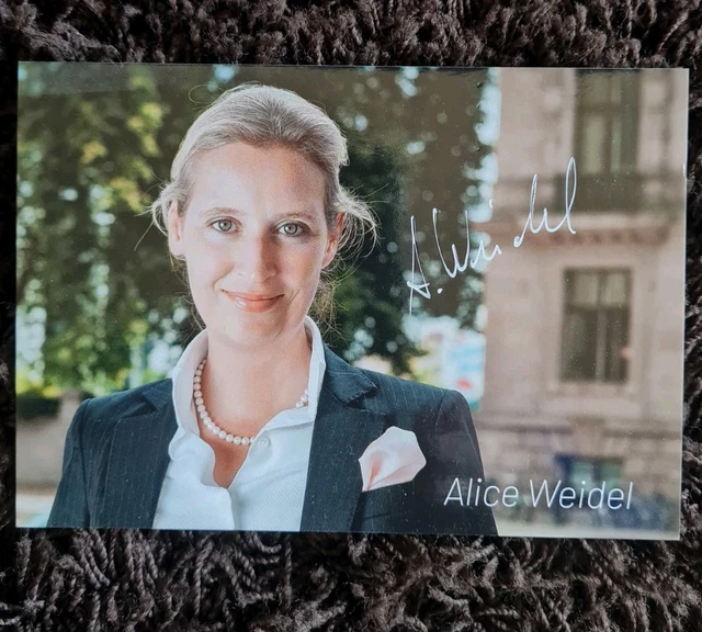POLITIK ALICE WEIDEL 1 Original Signierte Autogrammkarte AFD RAR EUR 30 ...