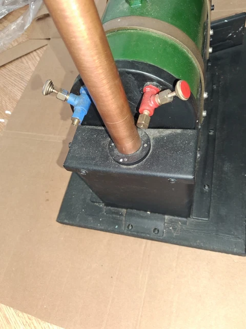 LARGE HORIZONTAL COPPER Boiler Live Steam Stationary Engine Plant ...