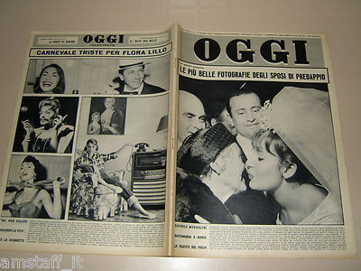 OGGI=1962/11=MUSSOLINI SPOSI=FLORA LILLO=GIANNI Rivera=Carru=Pontecchio ...