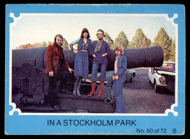 1976 SCANLENS ABBA "In a Stockholm Park" #60 of 72 B Australia Blue ...