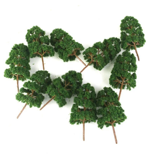 HO SCALE TRAIN Layout Trees Railroad Diorama Scenery 10pcs - Fast ...
