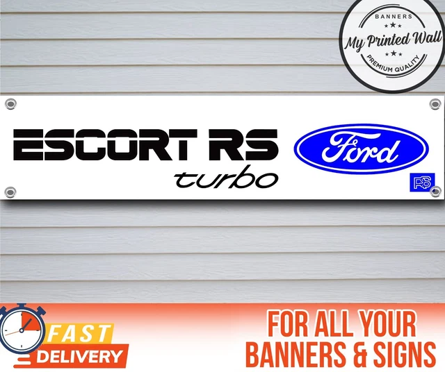 FORD ESCORT RS Turbo Mk4 Logo banner for Garage, workshop, showroom etc ...