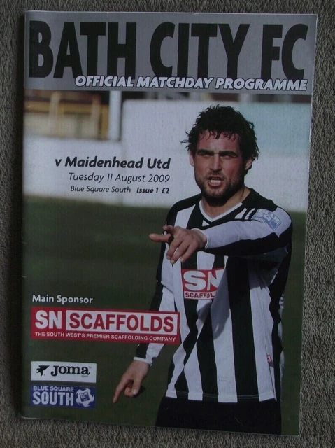 2009-10 BATH City v Maidenhead United - Blue Square South £1.16 ...