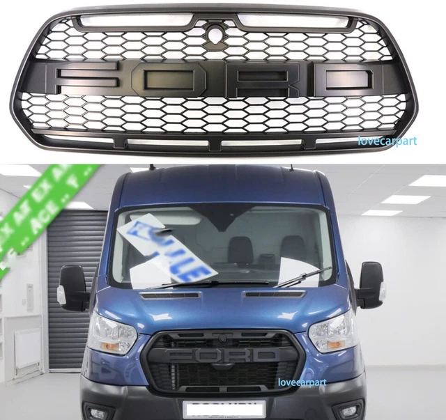 FOR FORD TRANSIT MK8 Grill 2014-2019 Raptor Style Grille Matte Black w ...