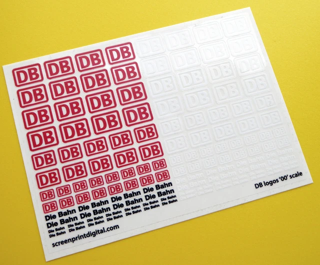 DB DIE BAHN German Federal Railways Logo '00' Gauge scale stickers ...