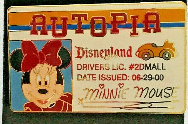 DISNEY DLR-AUTOPIA DRIVER'S License Series 2000 (Minnie Mouse) Pin ...