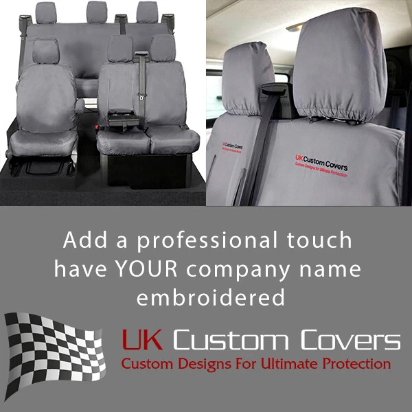 FORD TRANSIT CUSTOM Rs All Seat Covers Inc Embroidery (2013-2023) 102 ...
