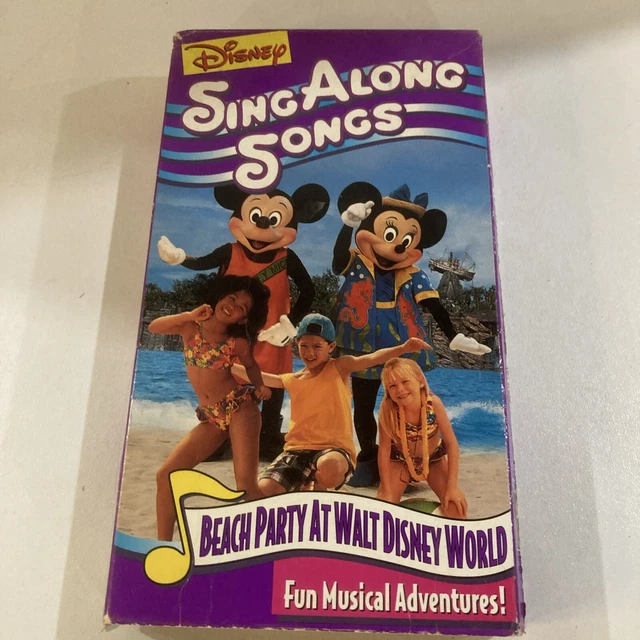 DISNEY SING ALONG Songs Beach Party at Walt Disney World VHS Disneyana ...