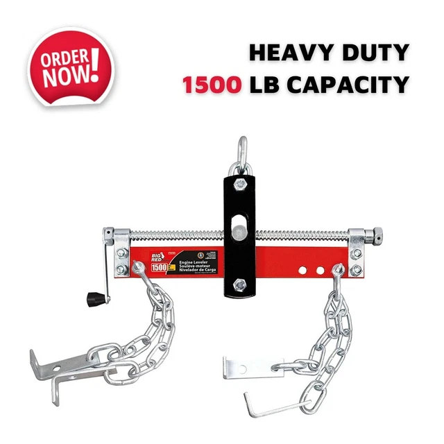 HEAVY-DUTY ENGINE HOIST Load Leveler Shop Crane Pulling Bar Stabilizer ...