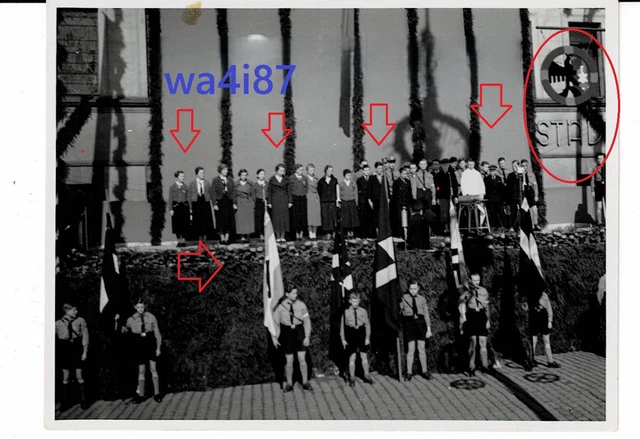 ORG.FOTO HJ,DJ,PIMPFE,JUNGVOLK,YOUTH,JUGEND,BOY,BUBE,FLAGEN GRUSS,HJ ...