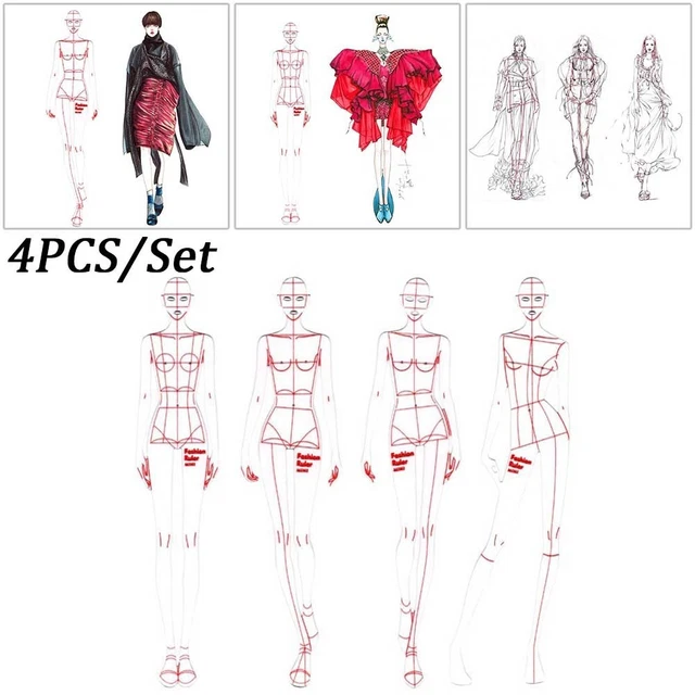 MODE ILLUSTRATION LINEAL für präzise Kleidung Proportionen und Styling ...