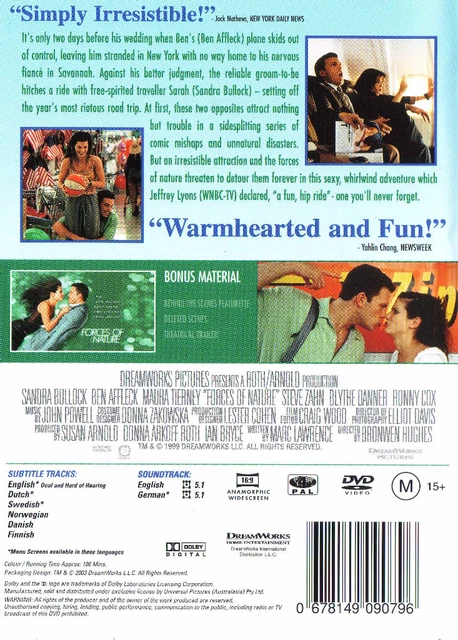 FORCES OF NATURE Sandra Bullock / Ben Affleck R4 £6.19 - PicClick UK