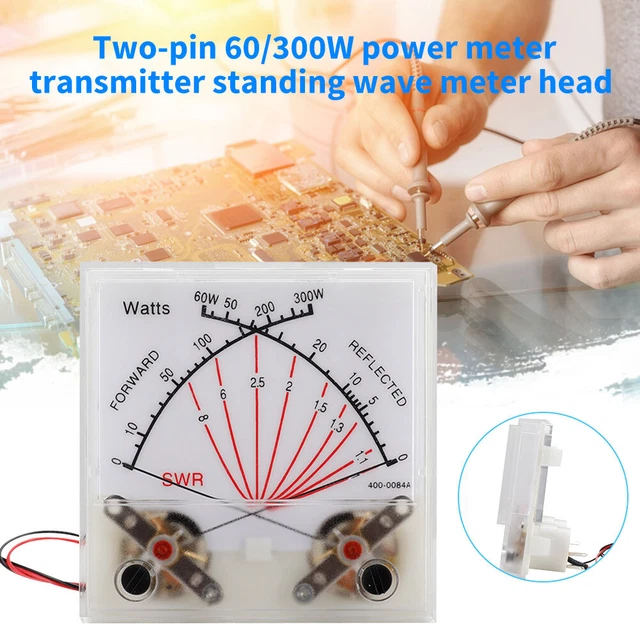 RADIO STATION 300W Power Meter Transmitter Standing Wave Ratio SWR Watt ...