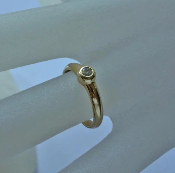 BRILLANTRING*RING MIT BRILLANT Diamond Solitär in aus 14kt 585 Gold Finger Gr.51 $536.28 ...