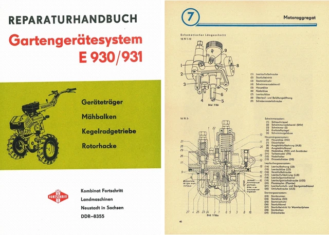 300483 REPARATUR EINACHSER Gartengerätesystem E 930 E930 E 931 E931 IFA ...