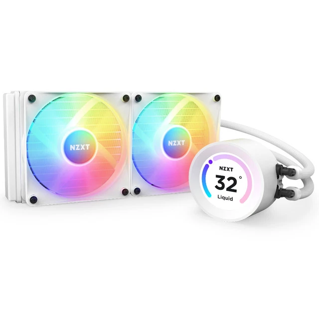 NZXT KRAKEN 240 Elite White RGB AIO CPU Water Cooler - 240mm £297.79 ...