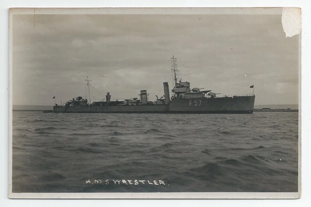 HMS WRESTLER ADMIRALTY W-class Destroyer Royal Navy RP PC £10.00 ...
