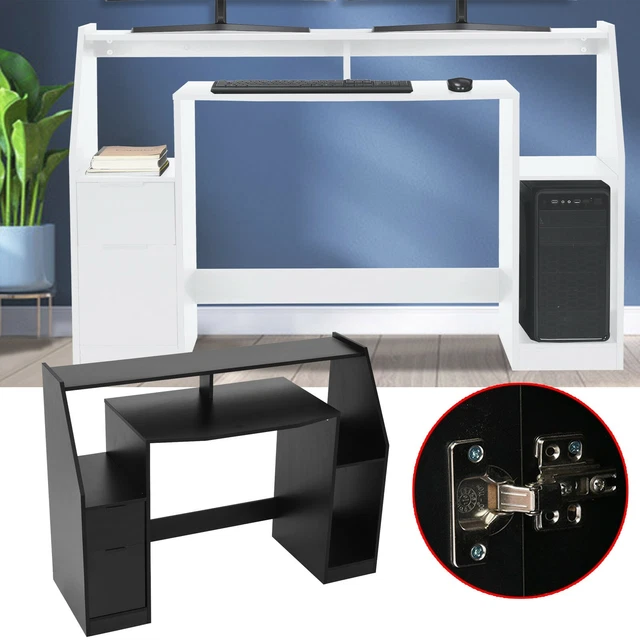 MODERN PC LAPTOP Desk Study Table Workstation Gaming Desk With Led ...