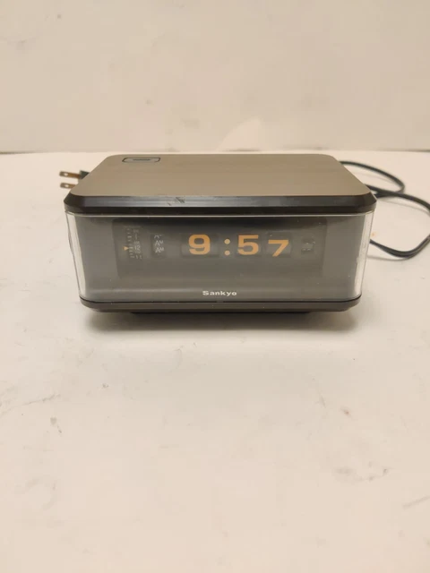 VINTAGE SANKYO DIGITAL Flip Alarm Clock Model 610 AL Japan Tested £70. ...