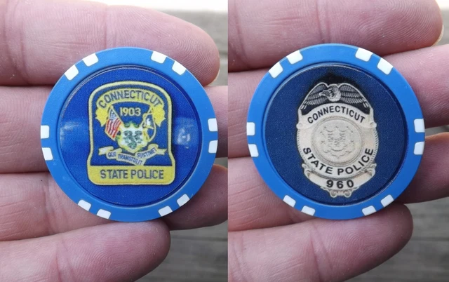 CONNECTICUT STATE POLICE Challenge Poker Chip not a coin £5.74 ...