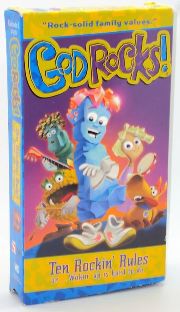 GOD ROCKS! TEN ROCKIN' RULES VHS Teaches Children The Ten Commandments ...