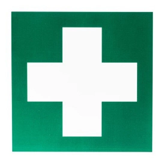 RS PRO ‘FIRST AID PICTOGRAM’ SAFETY SIGN 200x200mm Plastic, Green/White ...