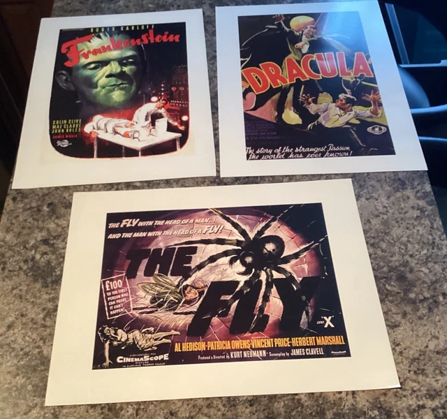 FRANKENSTEIN DRACULA THE Fly Classic Horror Movie Poster Set £19.35 ...