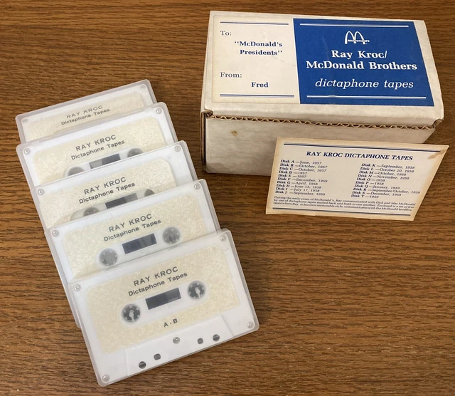 RARE MCDONALD S RAY Kroc McDonald Brothers Dictaphone Tapes 5 EUR 91 rare-mcdonald-s-ray-kroc-mcdonald-brothers-dictaphone-tapes-5-eur-91