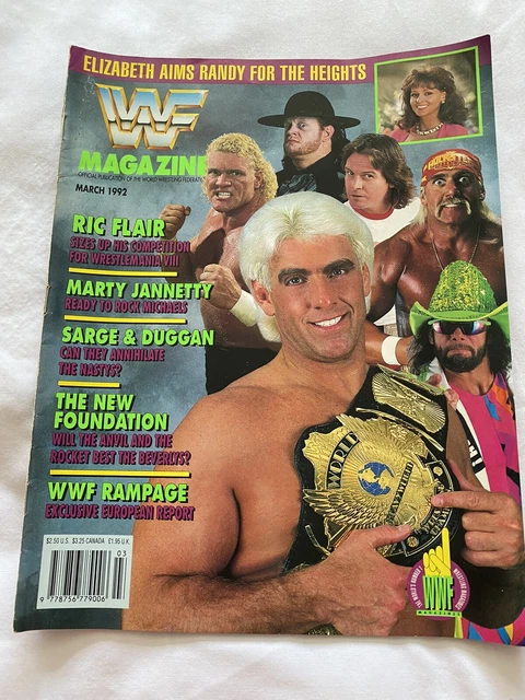 WWF WWE MAGAZINE - March 1992 Ric Flair, Randy Savage - No Merchandise ...