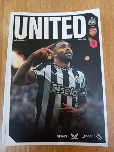 NEWCASTLE UNITED V Arsenal 4/11/2023 Programme 2023 - Premier League ...