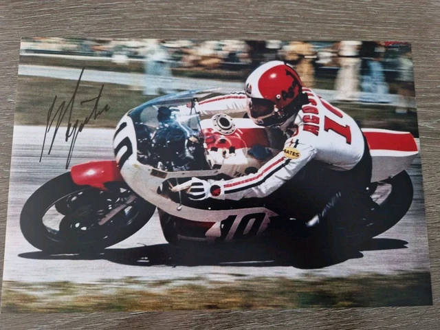 GIACOMO AGOSTINI SIGNED 12x8 Motorcycle Racing Photo, Moto Gp *PHOTO ...
