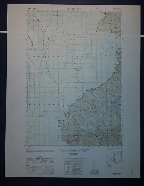 1940'S MILITARE TOPOGRAFICHE Mappa Sandy Bay Maine Rotolo 6975 IV EUR ...