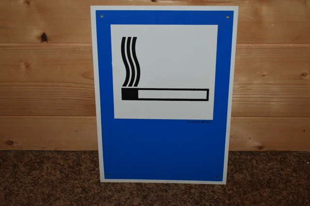 ORIGINAL ALTES DDR Schild,Kunstsoff,Raucher,Raucherzone,Bahn, HO ...