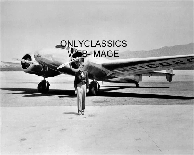 AVIATRIX AMELIA EARHART Avion Aviation Pioneer 8X10 Porte Record Pilote ...