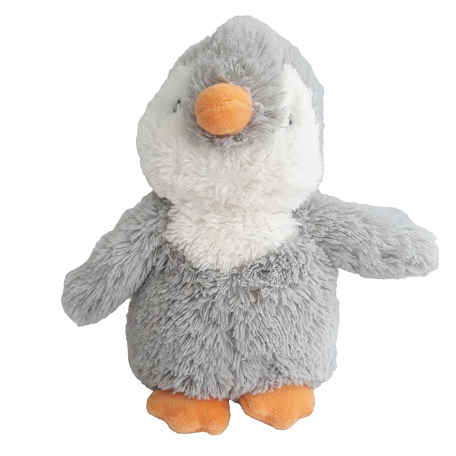WARMIES JUNIOR MICROWAVABLE Penguin Plush Soft Toy Hot Or Cold Lavender ...