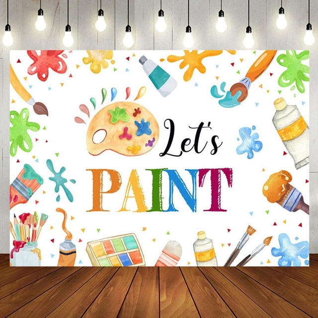 LETS PAINT GRAFFITI Kids Drawing Party Backdrop $37.84 - PicClick AU