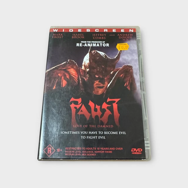 FAUST LOVE OF The Damned Mark Frost Jeffrey Combs Brian Yuzma Region 4 ...