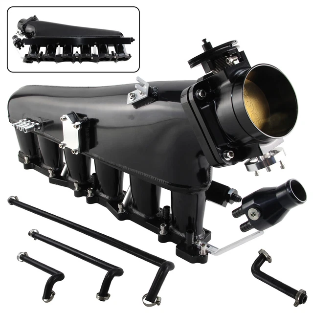 INTAKE MANIFOLD FUEL Rail Throttle Body 90mm For Skyline GTR R32 R33 ...