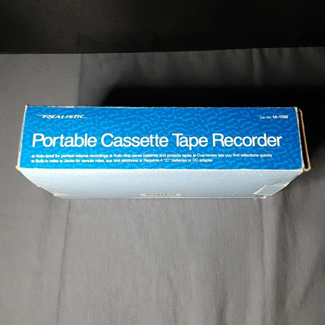 VTG RADIO SHACK Realistic Portable Cassette Tape Recorder CTR-62 14-1150 £23.54 - PicClick UK