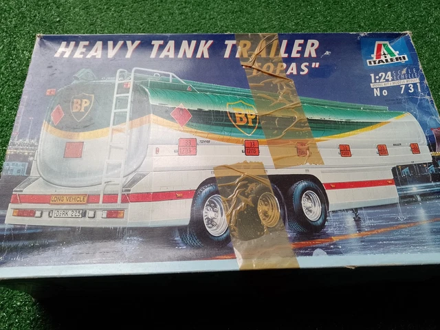 ITALERI 1/24 &TOPAS& Bp Heavy Tank Trailer Model Truck Trailer Kit £52. ...