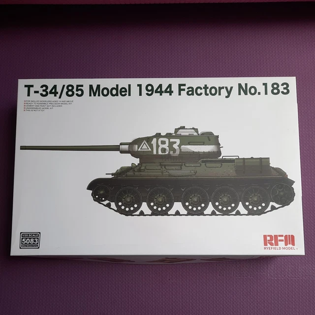 RYE FIELD MODEL RM-5083 - 1/35 T-34/85 Model 1944 Factory No. 183 - Neu ...
