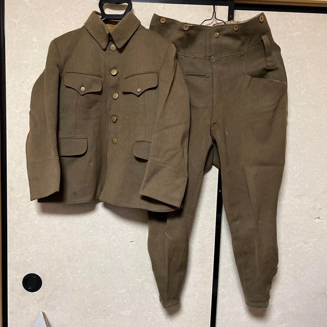 FORMER JAPANESE ARMY Original officer Jacket Pants tricot WW2 military ...
