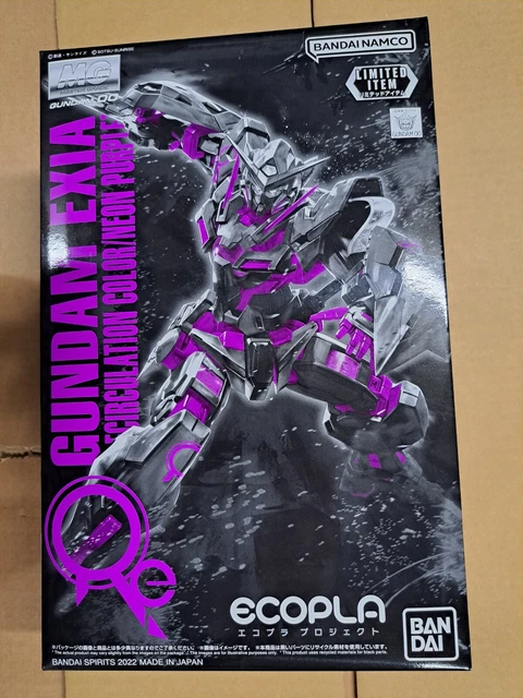 LIMITED BANDAI MG 1/100 Ecopla Gundam Exia Recirculation Neon Purple ...