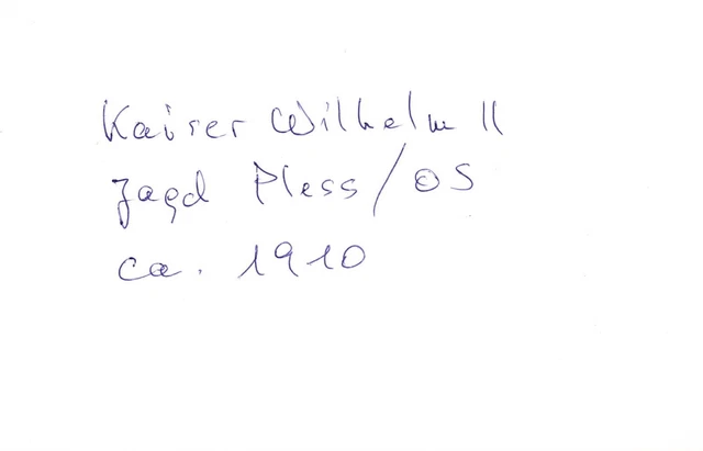 PLESS O.S. - Kaiser Wilhelm Ii Mit Jagdgesellschaft - Details S ...