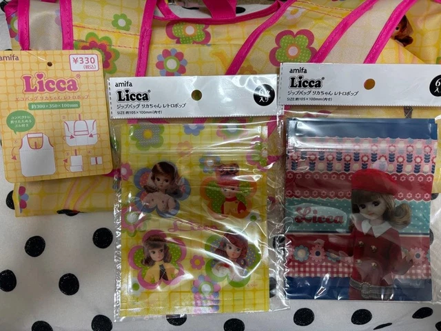 DAISO LICCA-CHAN RETRO Pop Eco Bag & Zip Bag Set di 2 EUR 62,09 ...